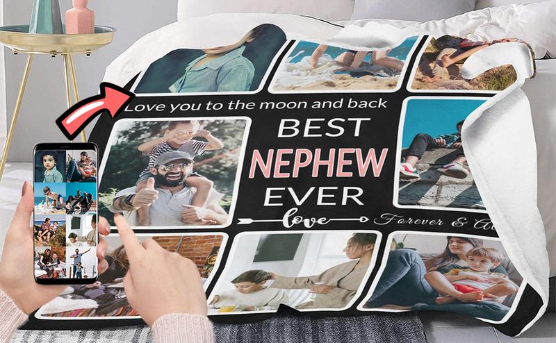 Gift for Nephew Customized Blanket with Photo, Make a Personalized ...