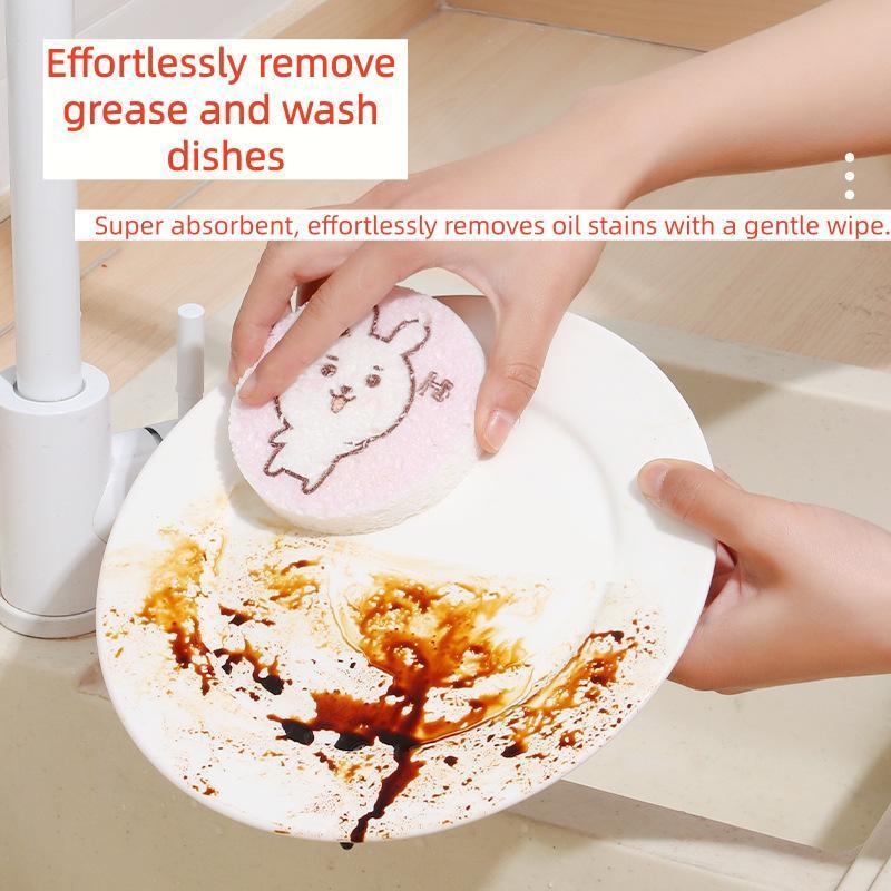 2026 NEW One compressed wood pulp sponge, kitchen dishwashing sponge ...