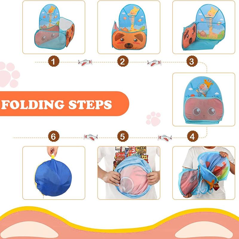 Pop Up Ball Pit, 1 Count Cute Cartoon Ball Pit Toy, Indoor & Outdoor ...