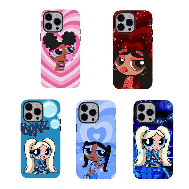 Powerpuff Girls Phone Case,Cute Vibrant Phone Case,pink Phone Case,bule ...