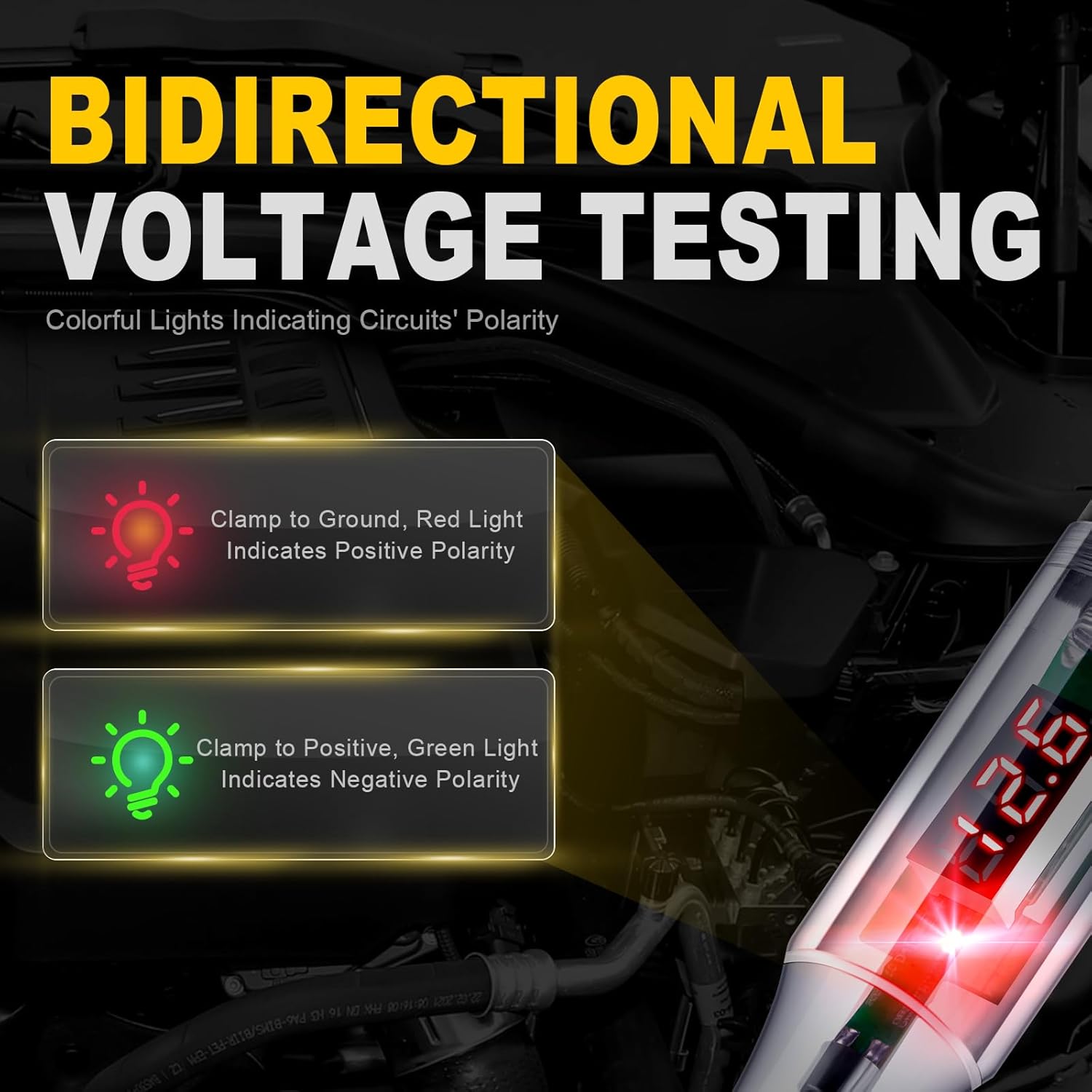 Automotive Test Light 5-90V Digital LED Circuit Tester with Display ...
