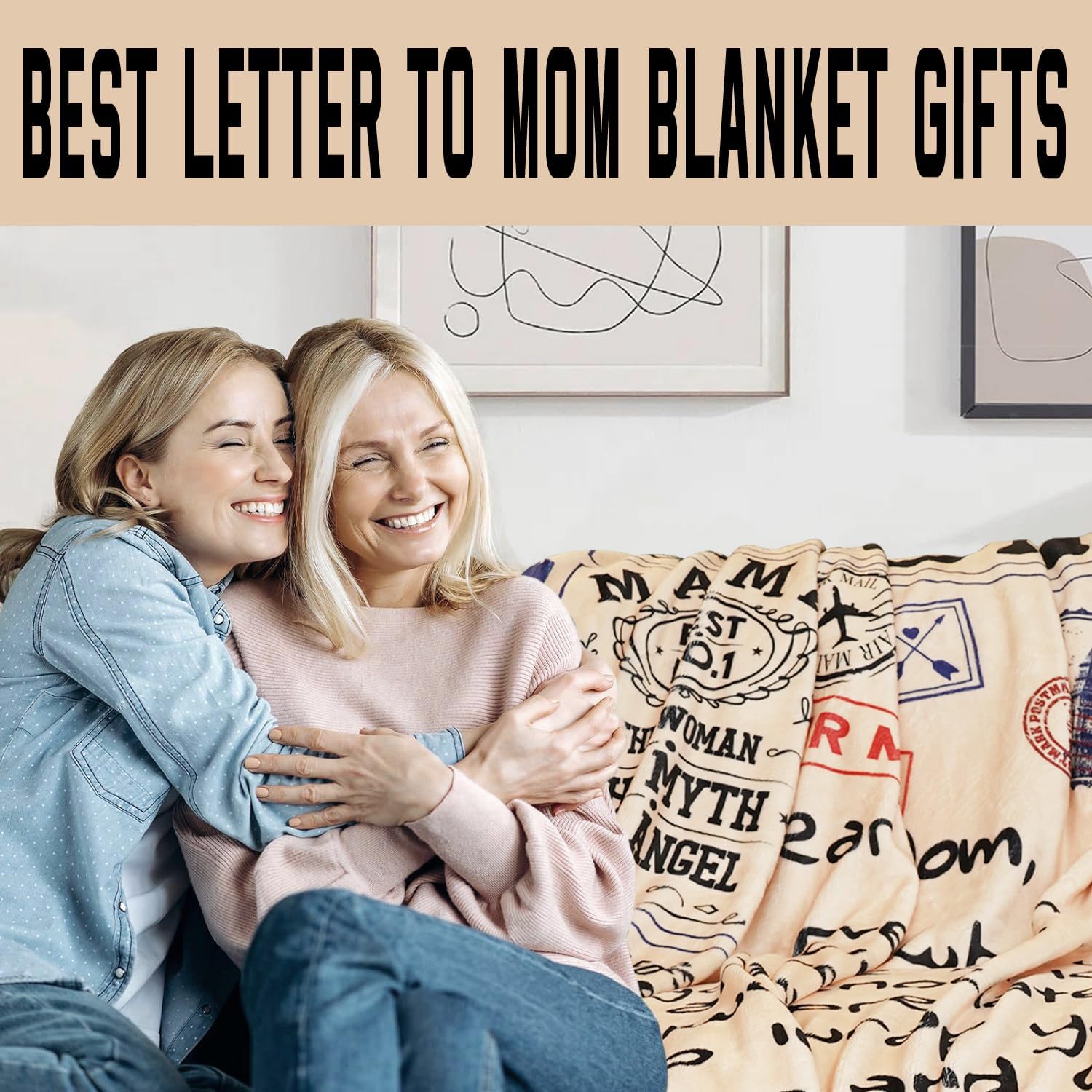 Letter to My Mom Soft Flannel Blanket, Mothers Day Blankets for Mom ...