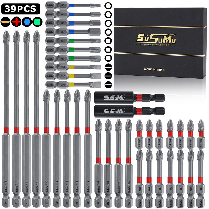 Magnetic Impact Phillips Drill Bit Set, 1/4 Inch Hex Shank Drill Bit ...