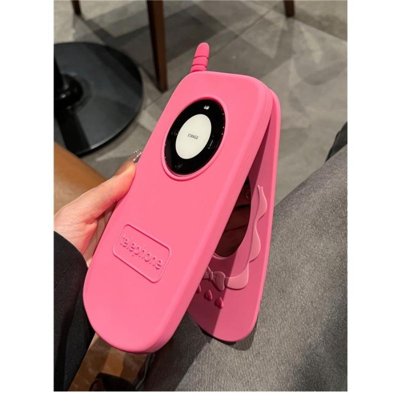 Three-dimensional fun flip phone makeup mirror for iphone16promax ...