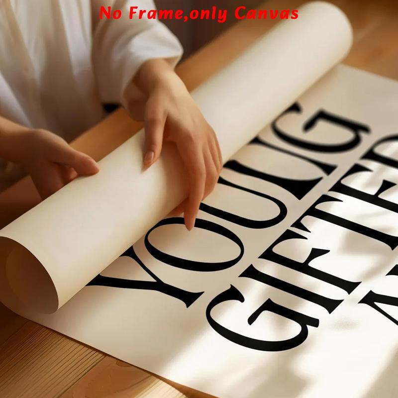 Wall Art, Vintage Poster, Black Woman Art Print, Simple Black Font ...