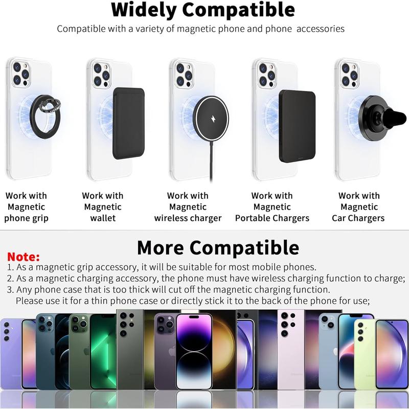 2 count Metal Ring Sticker for Pop Socket Grip, Adapter Adhesive for ...