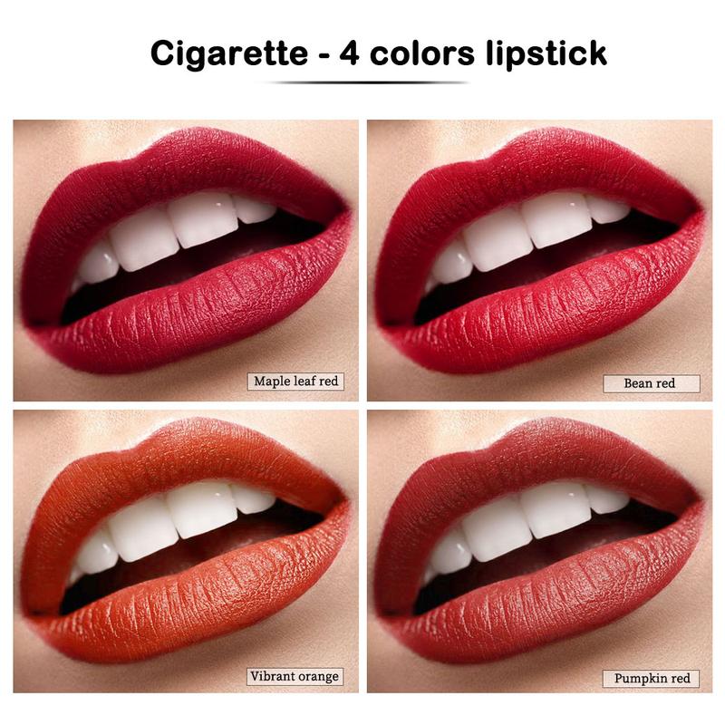 Creative Cigarette Pipe Design Lipstick, 4 Counts/box Long Lasting ...
