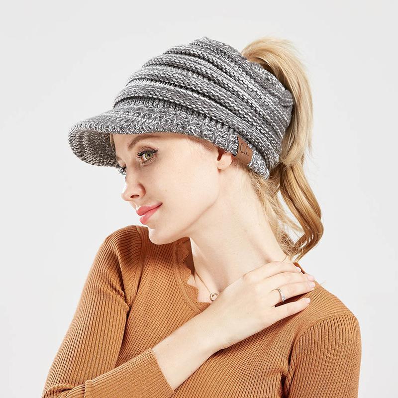 Open-Back Ponytail Beanie: Style Meets Function Stay Warm, Style Free ...