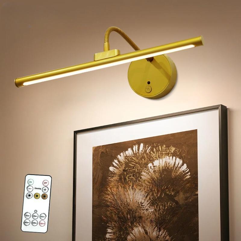 USB Rechargeable Wall-Mounted Dimmable Picture Light - with Remote ...
