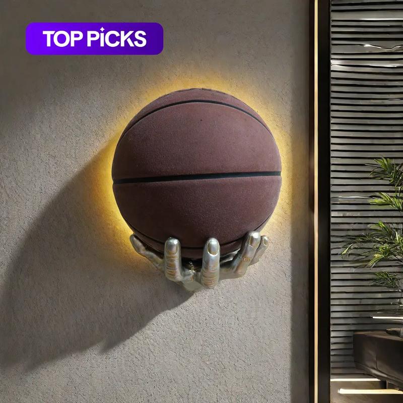 Creative Wall Mounted Basketball Holder, 1 Count Resin Hand-Shaped ...