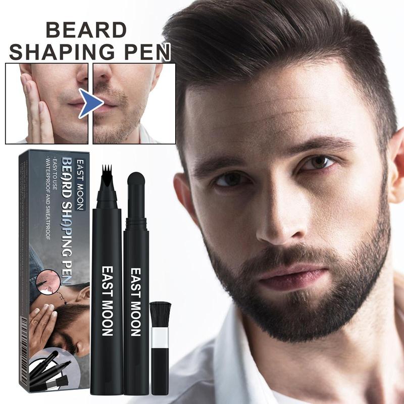 East Moon Beard Filling Pen Set, 3-in-1 Brush Beard Filling Men's Beard ...