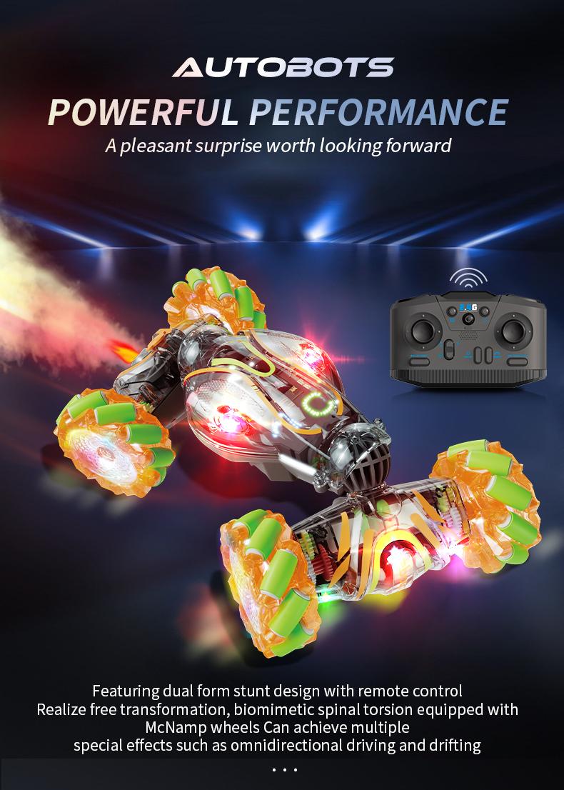 Remote Control Transforming Stunt Car with Drift Feel, Off-Road Rolling ...