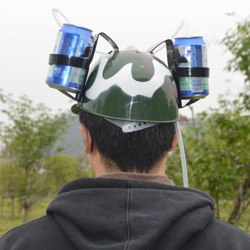 Creative Plastics Beverage Helmet Headgear Hat Type with Straw Beer ...