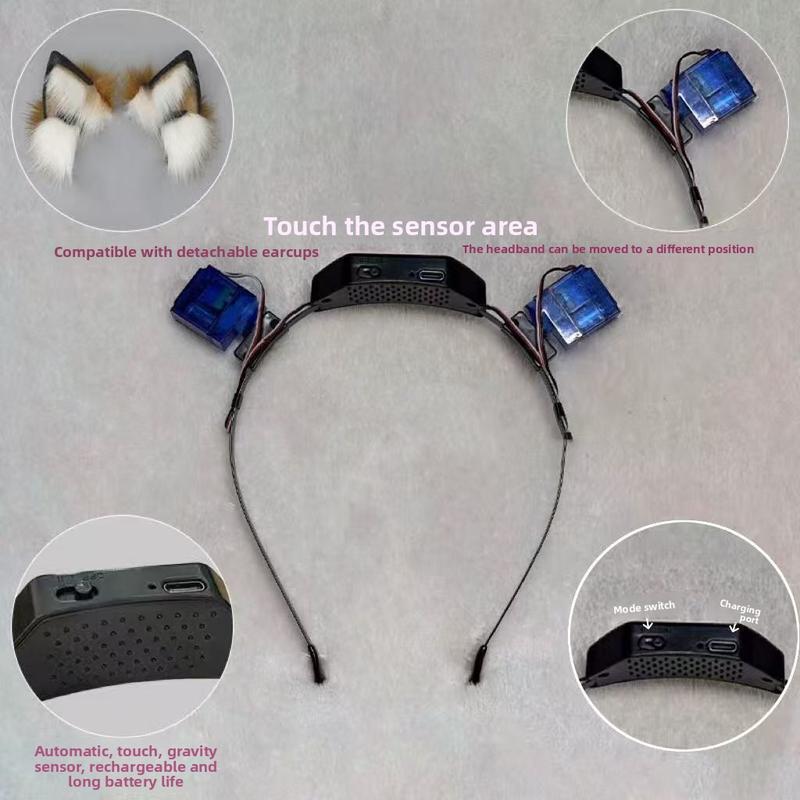 Tutu Store Motorized Movable Ears Headband Soft Fabric Bright Colors ...