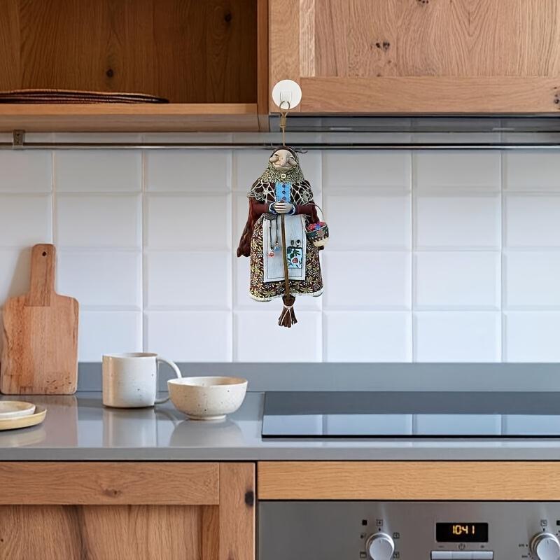 Handmade Resin Kitchen Witch Doll - Floral And Polka Dot Easter Decor ...