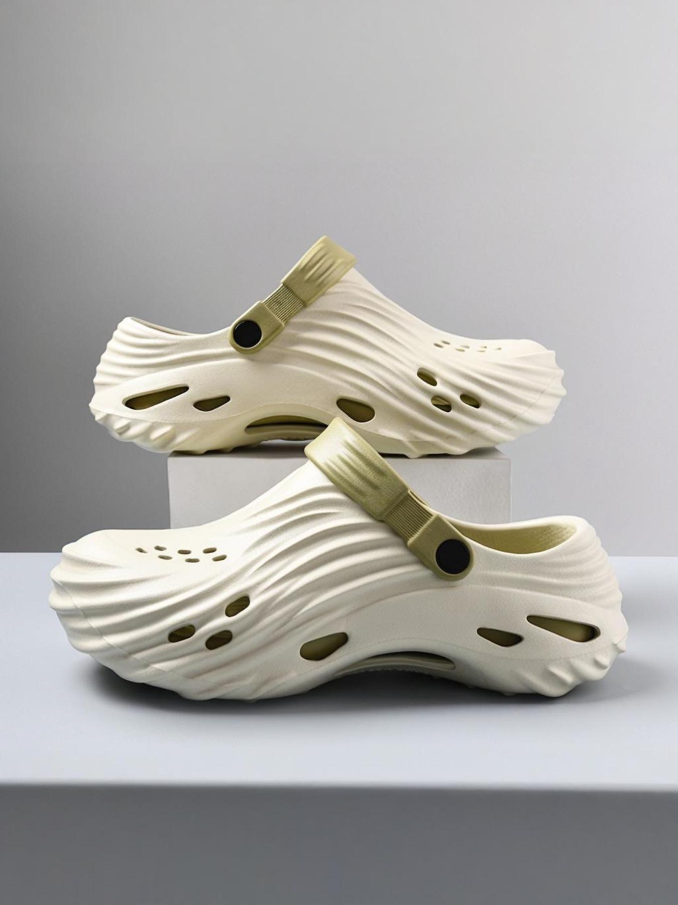 Men's Summer Fashionable Hollow Out Design Clogs, Casual Comfortable ...