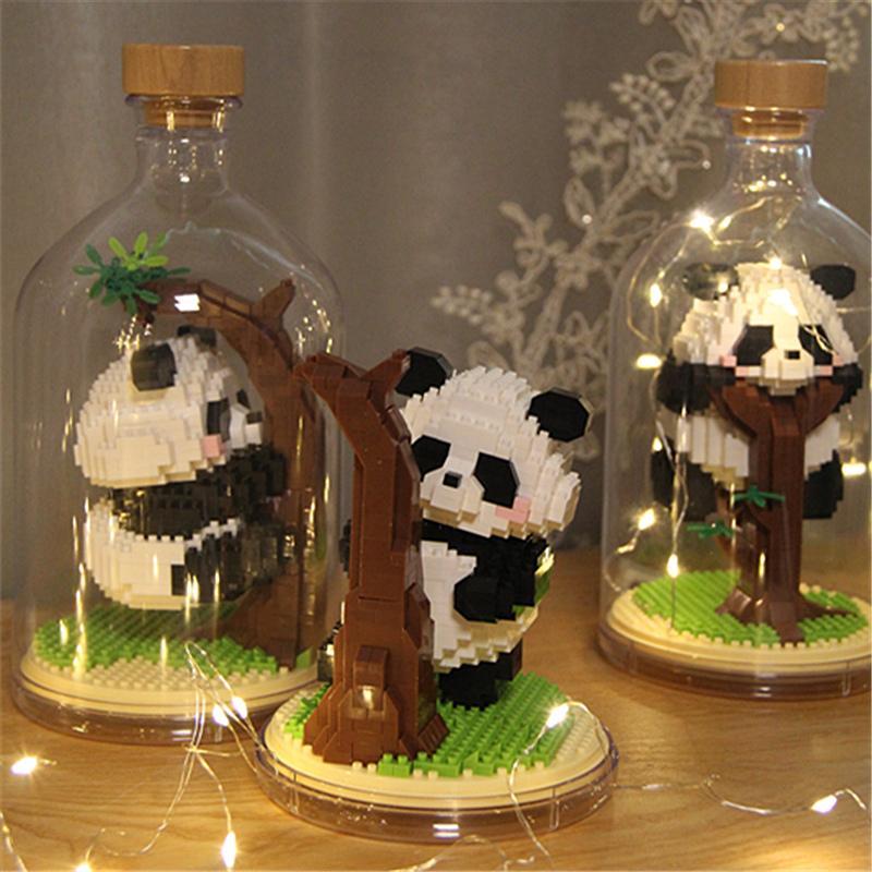 Panda Design Building Blocks Toy, 1 Set DIY Panda Building Blocks Toy ...