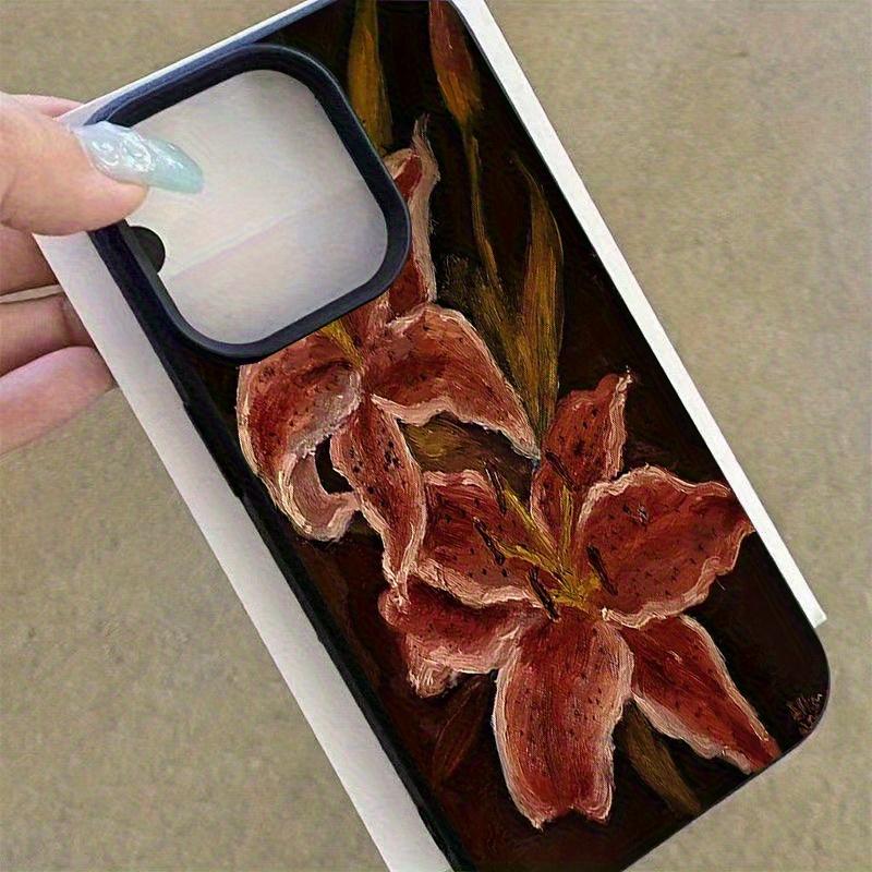 Oil Painting of Pink Lilies Suitable for TPU Patterns for Iphone 16 Pro ...