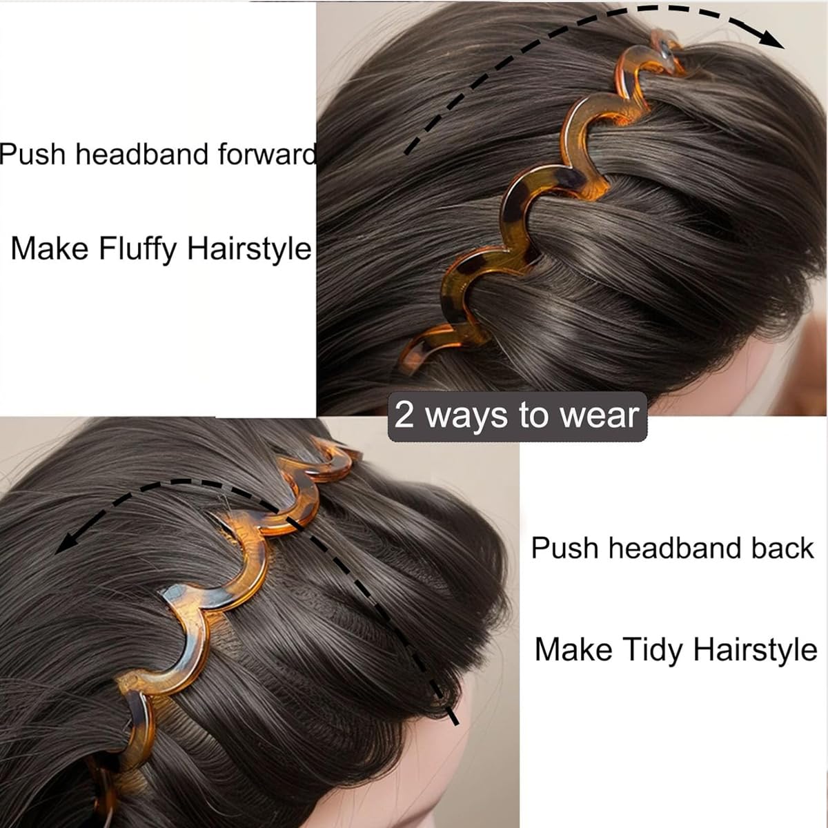 Zig Zag Headbands, Recycled Plastic Wavy Hair Band with Teeth ...