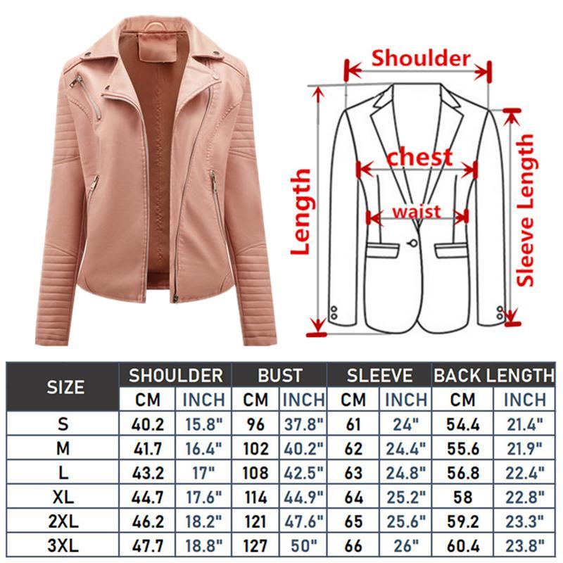 2025 New Fashion Women Faux Leather Jacket Spring Autumn Zipper Casual ...