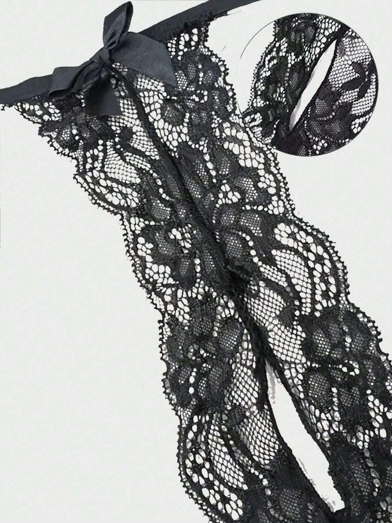 2pcs Women Lingerie Set, Sheer Lace Bra And Panties Bikini Sleepwear ...