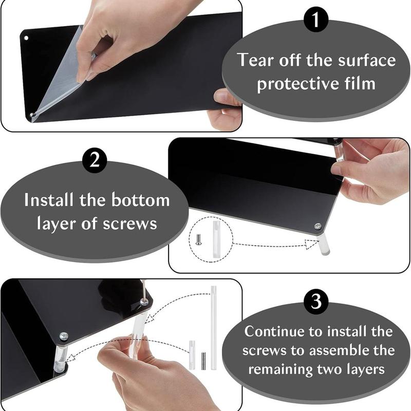 Acrylic Cosmetic Display Stand, 1 Count Multi-functional Cosmetic ...