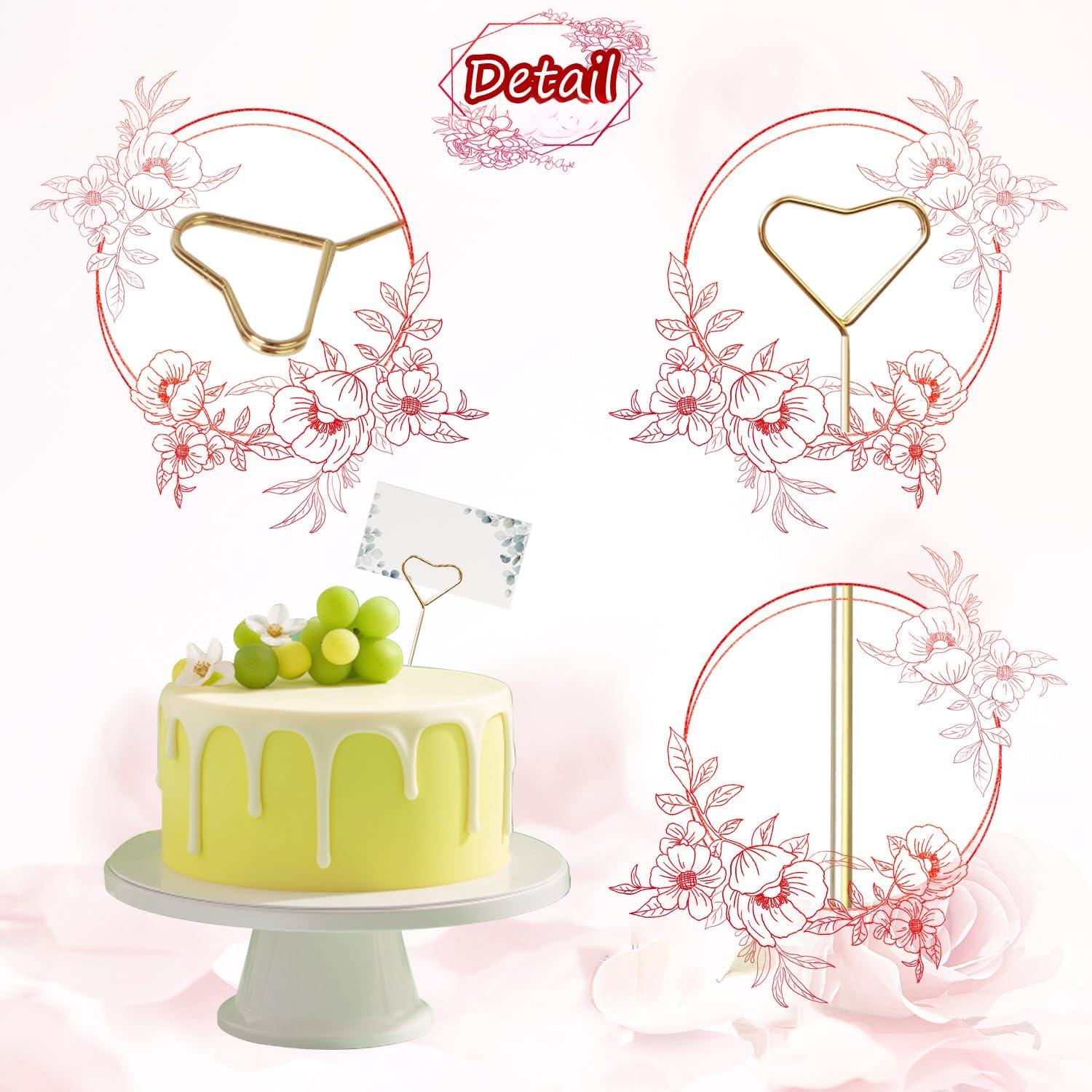 30 count Metal Wire Floral Picks 13 Inch Wire Place Card Holder Stand ...