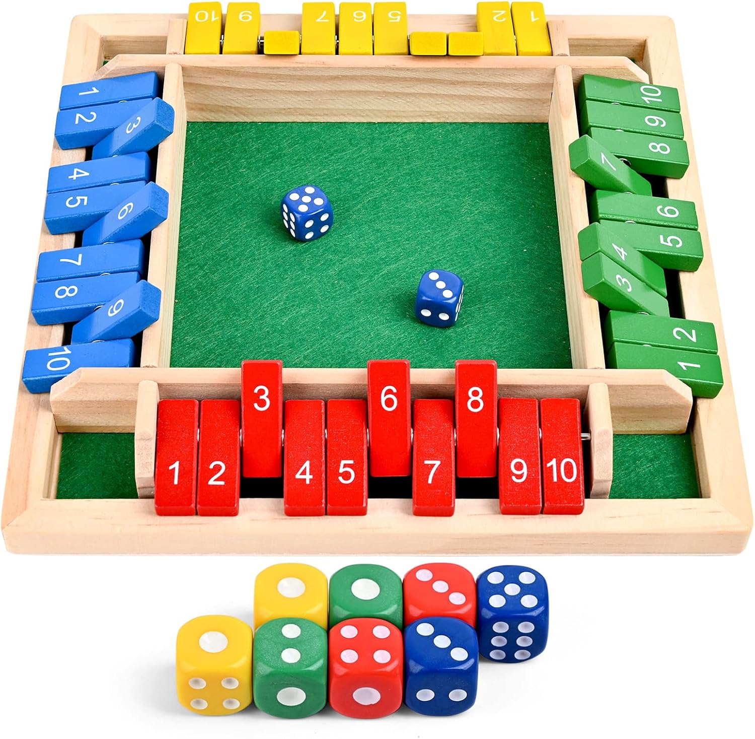 2-4 Player Family Wooden Board Games,Family Math Games for Adults and ...
