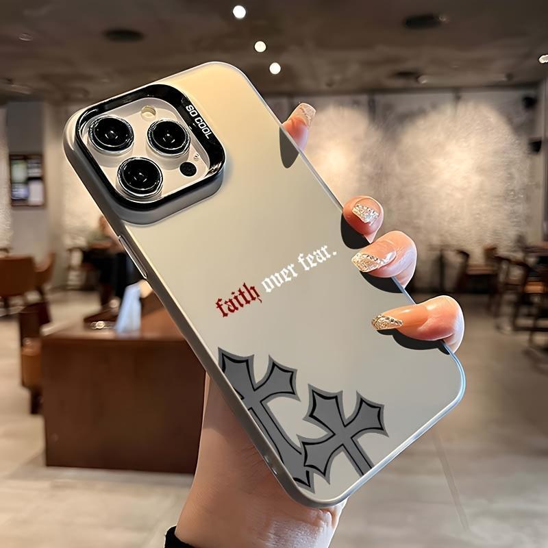 Vitality Black Cross TPU Pattern Case for iPhone 16 15 14 Pro Max 13 12 ...