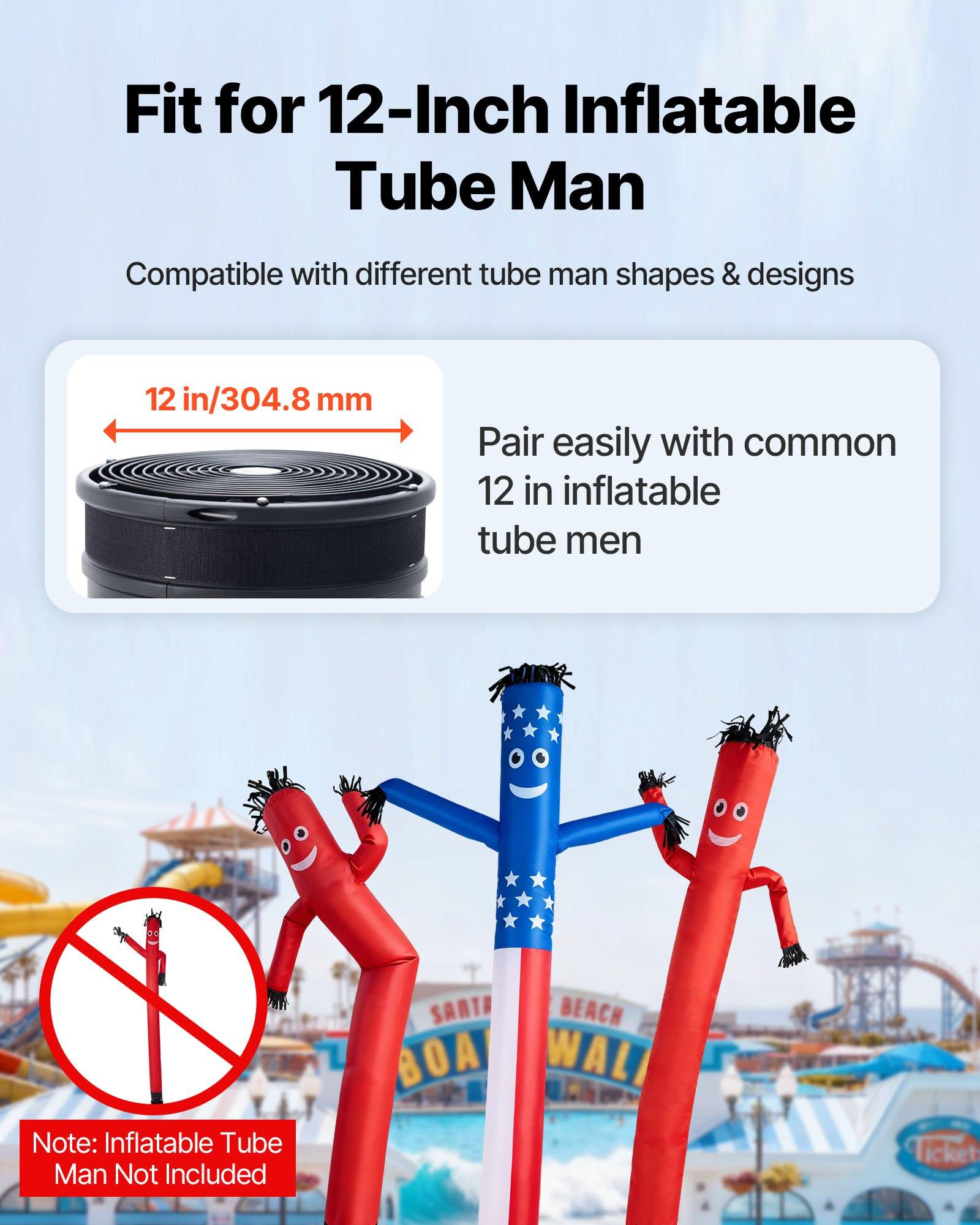 【Father's Day gift】VEVOR Inflatable Tube Man Blower, 1/2 HP 370W, PP ...