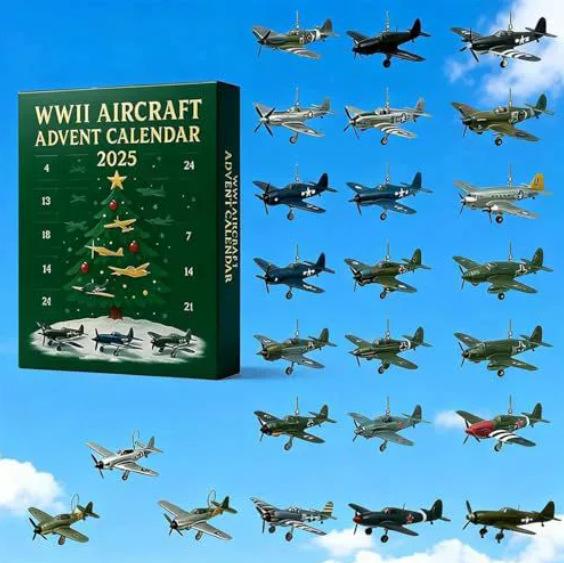 WWII Aviation Warbirds Aircraft 2025 Advent Calendar – 24 Vintage ...