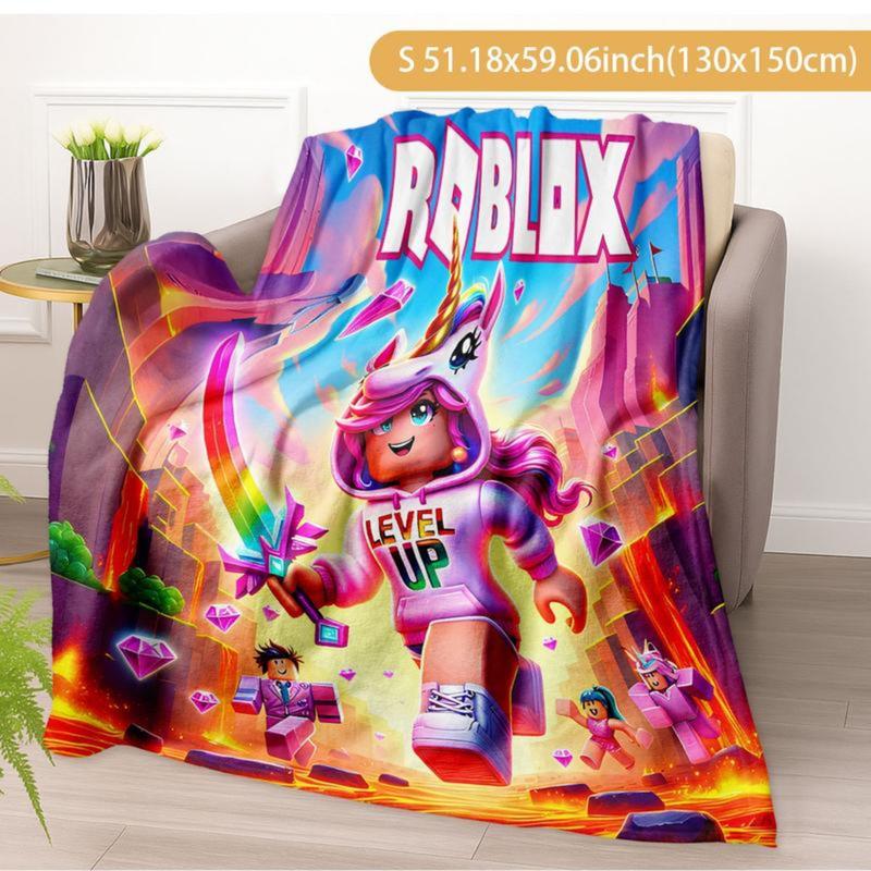 Soft Comfortable Personalized Roblox Theme Flannel Blanket, Perfect for ...