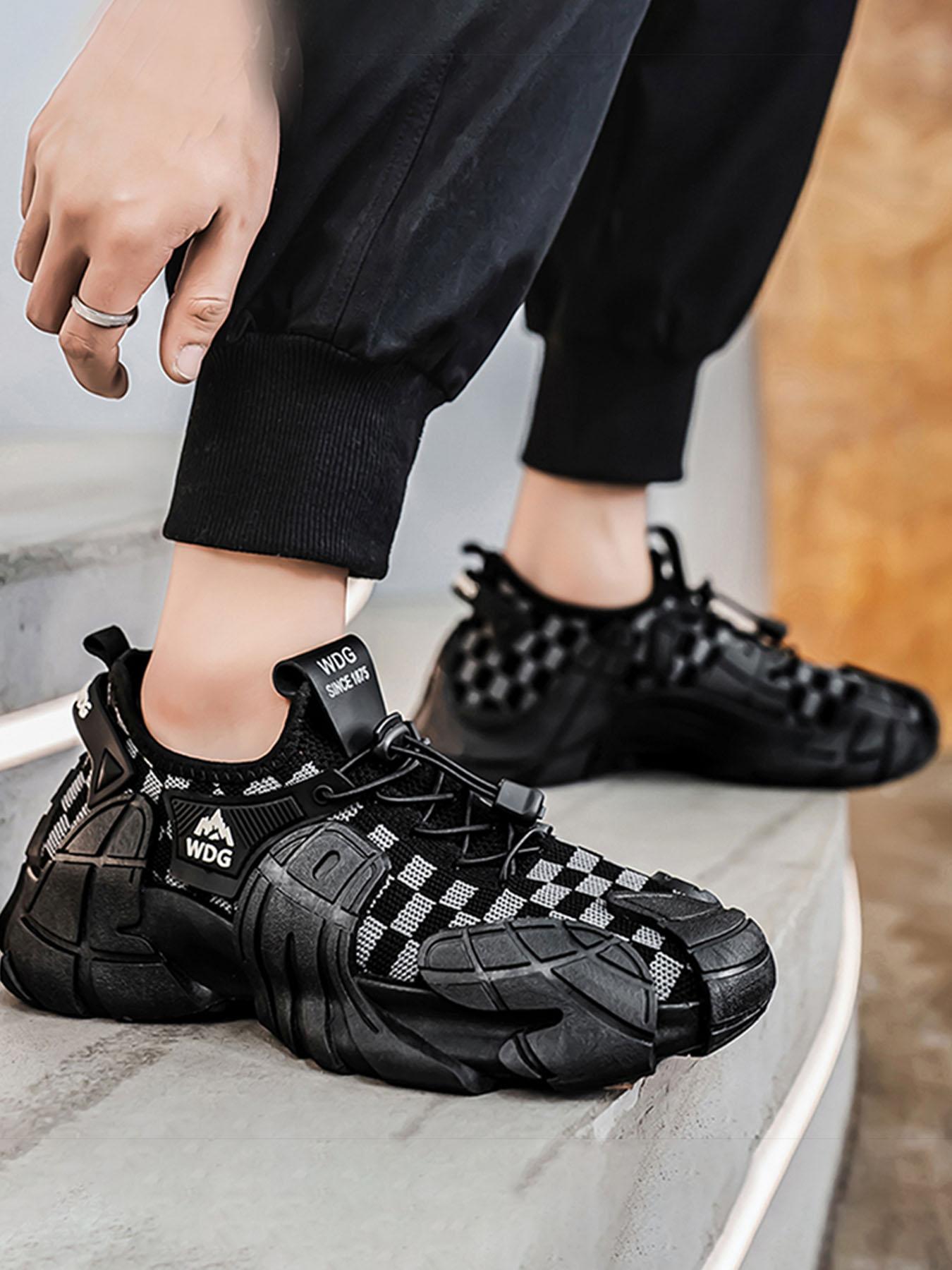 Men's Thick Sole Colorblock Sport Shoes - Comfortable Sneakers - TikTok ...