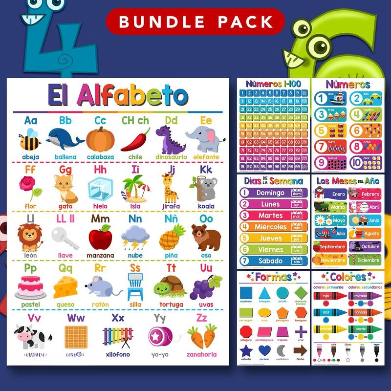 Spanish Educational Posters for - Bundle of 14 Bilingual Classroom and ...