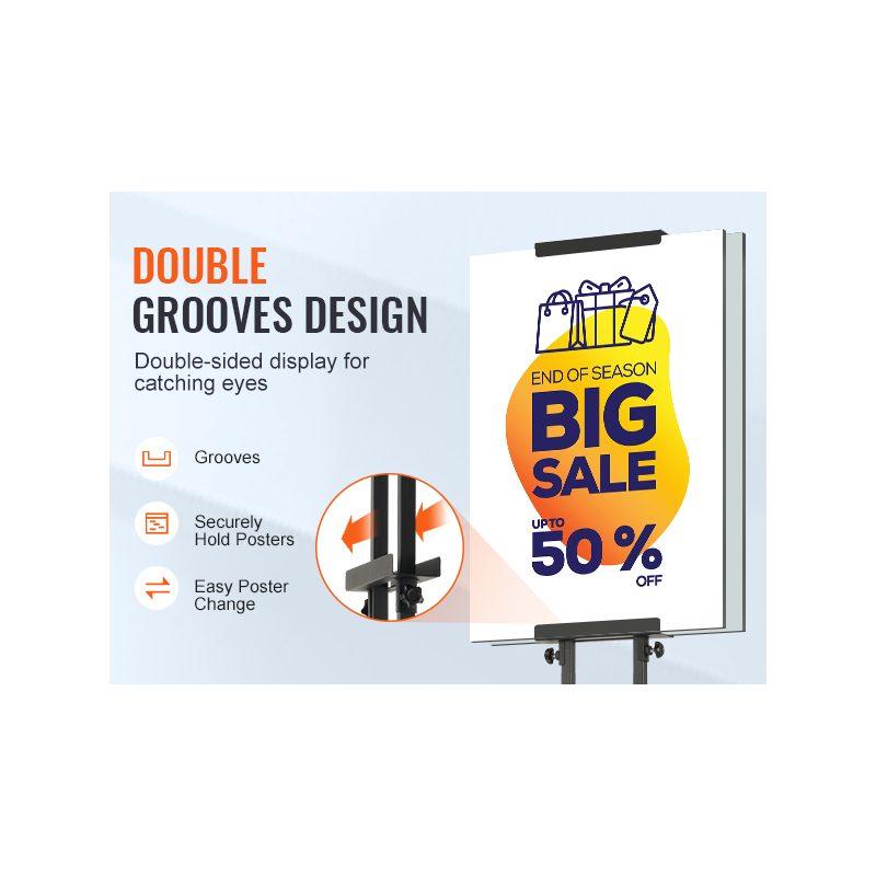 fathersdaygift VEVOR Poster Stand, Adjustable Height Up to 75, Double ...