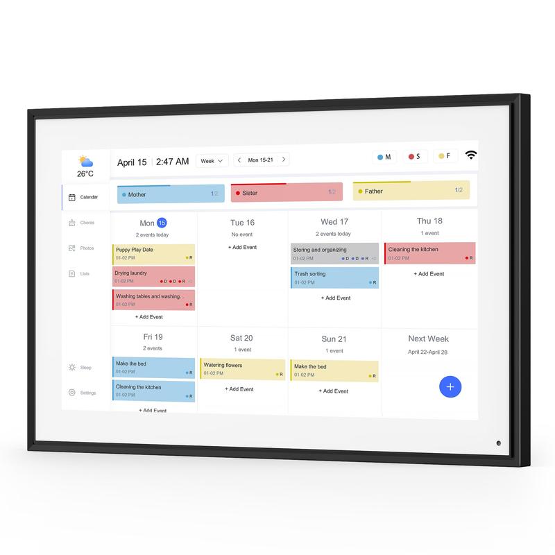 Digital Calendar, Canupdog 15.6 Inch Electronic Calendar&Chore Chart, Smart Weekly and Monthly ...