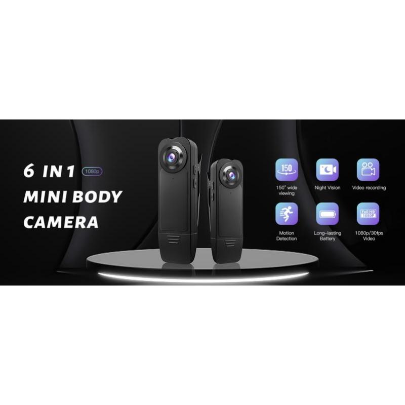 【Upgraded】 Mini Body Camera 1080P Police Body Camera with Memory Card ...