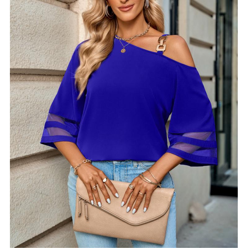 Spring Summer Women's Casual Solid Color Off-Shoulder TopGIFT2 - TikTok ...