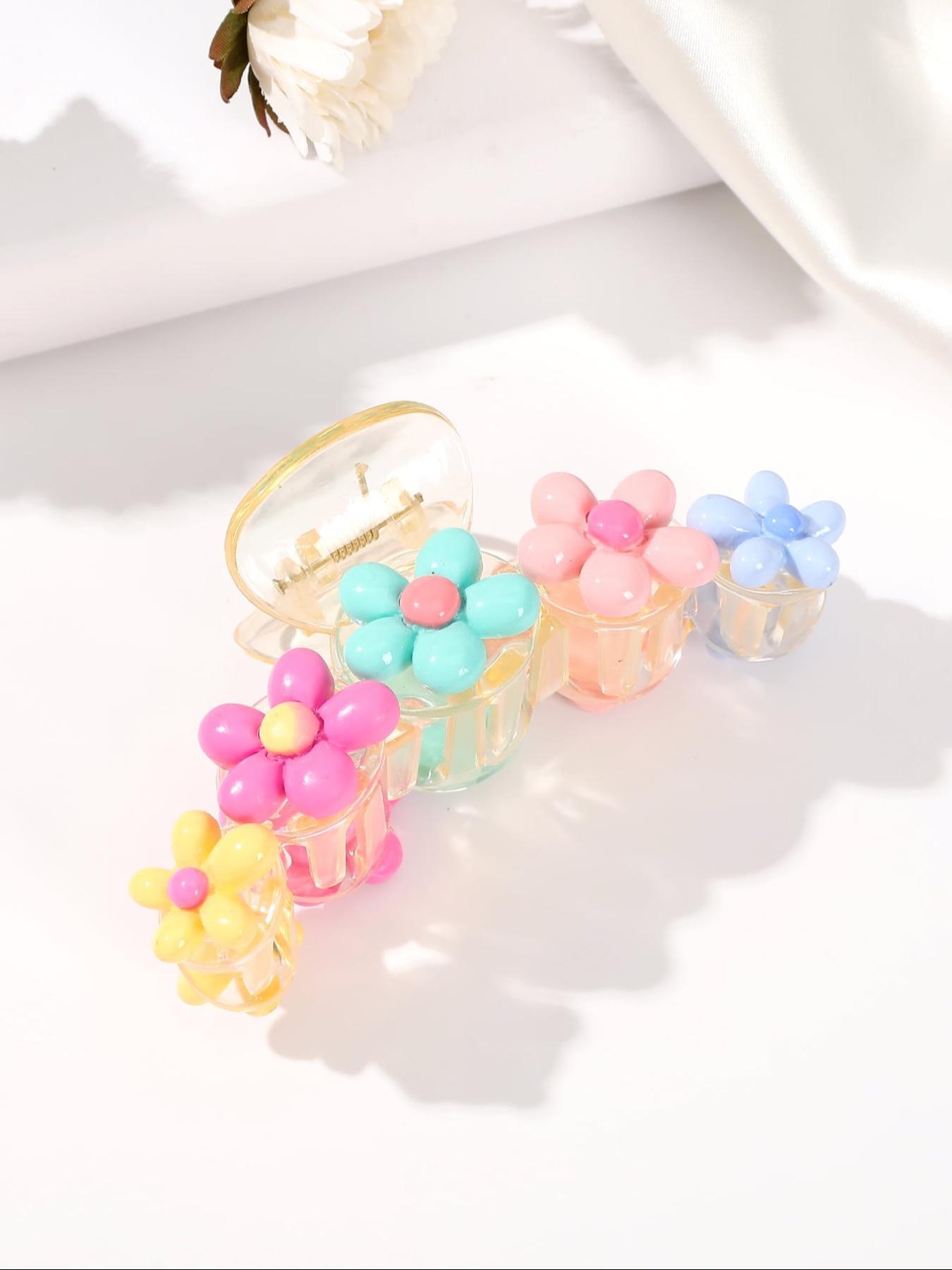 1pc Candy-Colored Dopamine Flower, Hibiscus Flower Y2k Style Sparkly ...