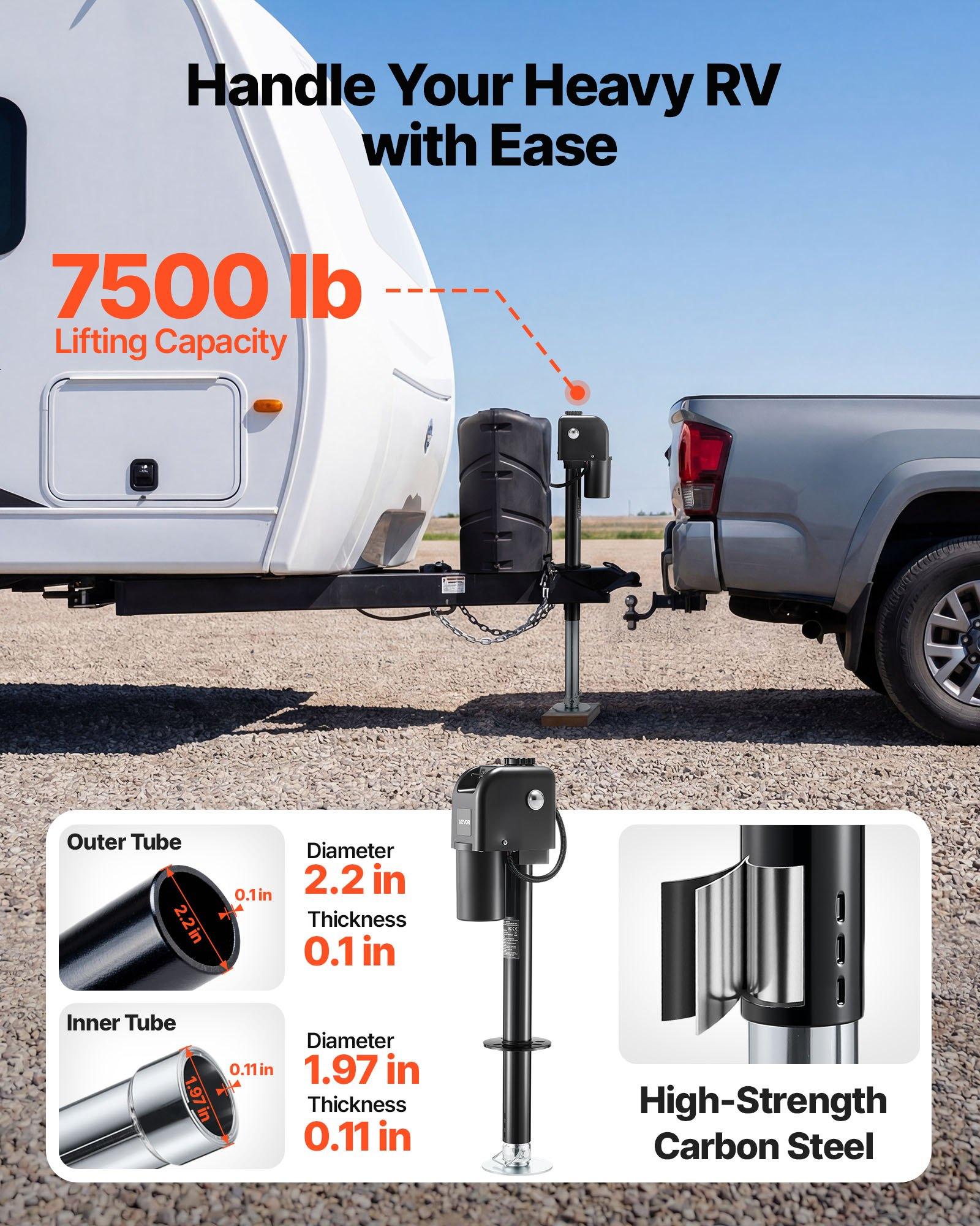 Summervibes VEVOR Electric Trailer Jack, 7500 lbs Capacity, Electric ...