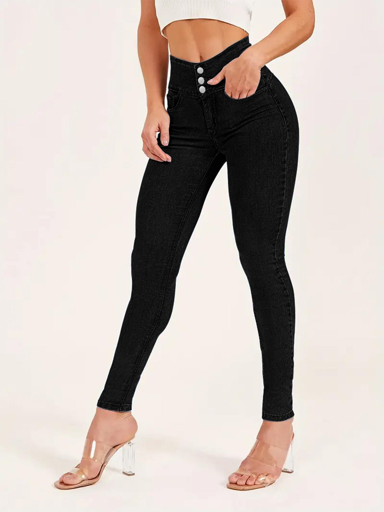 High Waisted Butt Lifting Skinny Jeans for Women - Light Blue - TikTok Shop