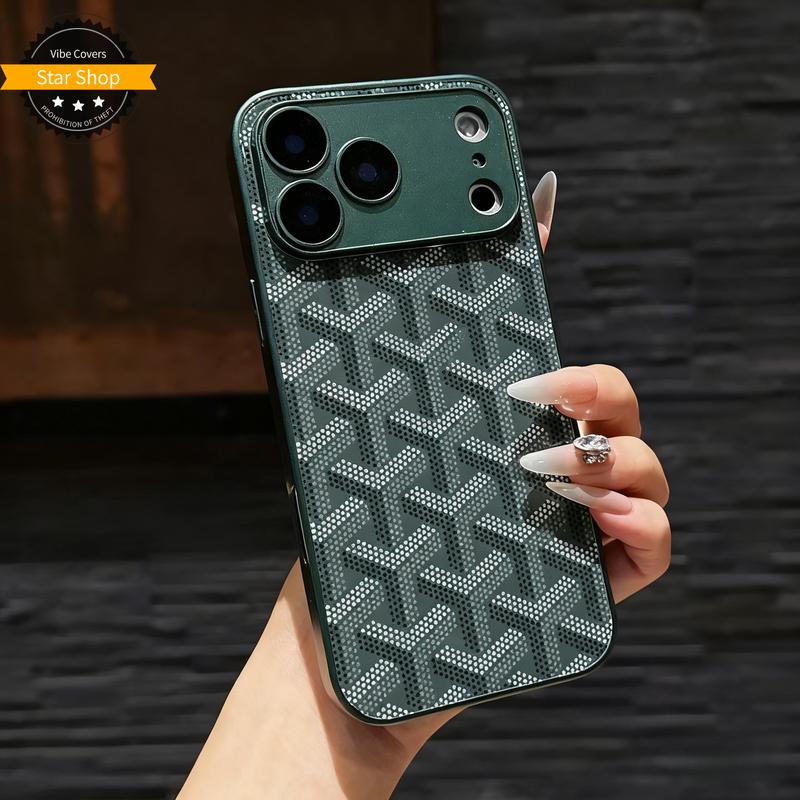 Trendy Full Coverage with Lens Protector IP 17 Pro Max Glass Back Panel ...