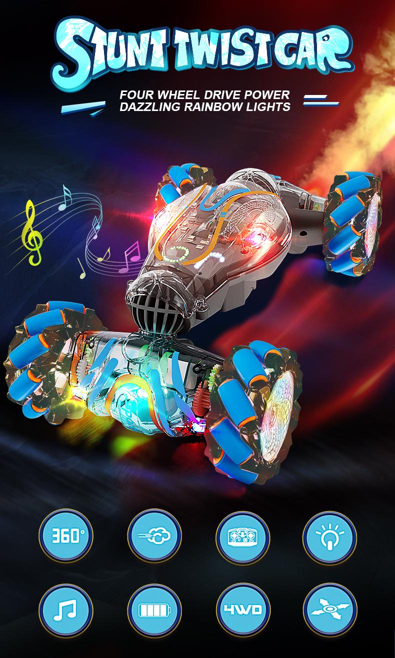 Remote Control Transforming Stunt Car with Drift Feel, Off-Road Rolling ...