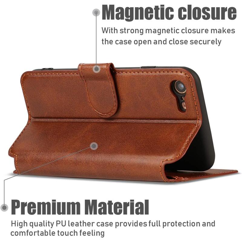 Case for SE 2022 5G/SE 2020/8/7(4.7 inches), PU Leather Simple Wallet ...