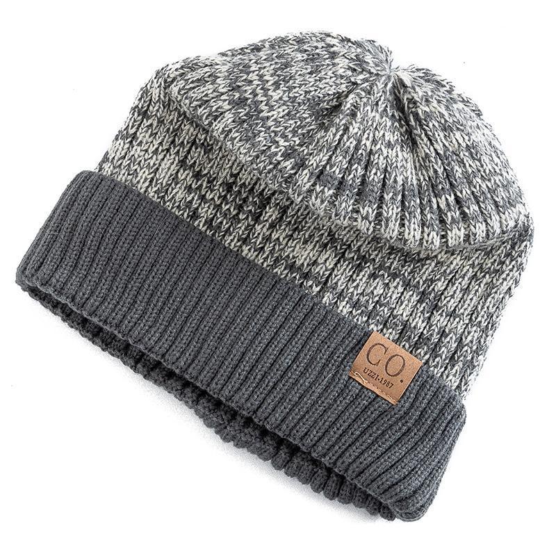 New Unisex Two-Tone Winter Hats Add Fur Lined Men And Women Fashion ...