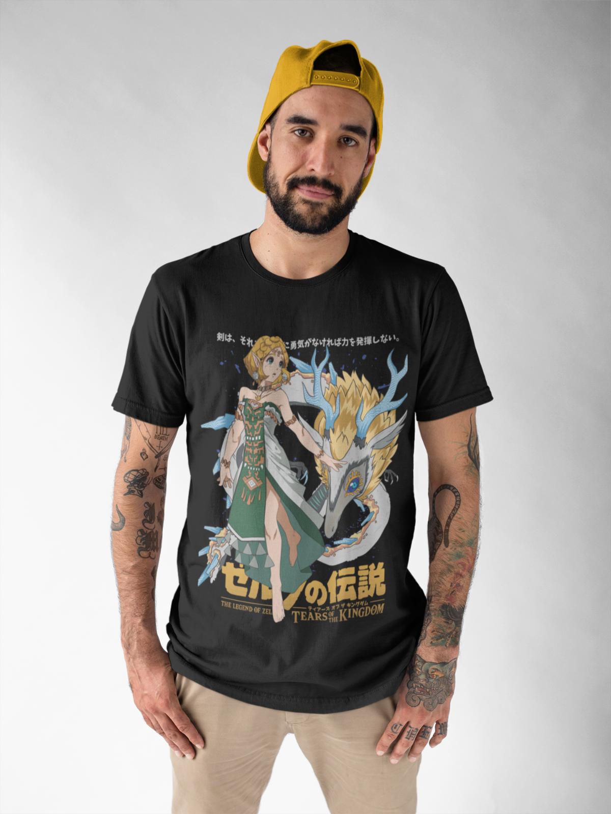 The Legend of Zel T-shirt Link To The Past Graphic Print Black Shirt ...