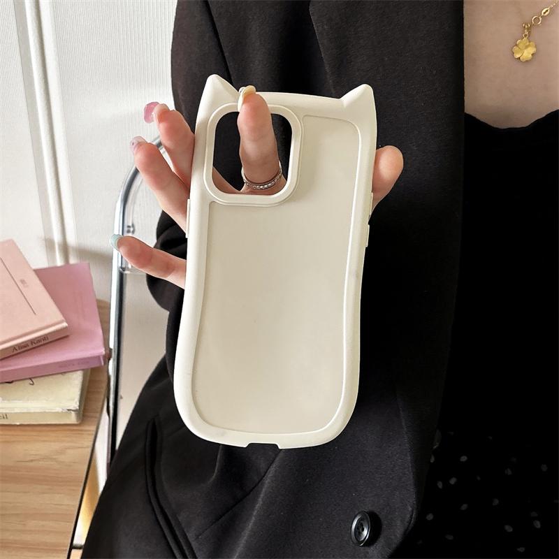 Japan Cute 3D Cat Ear Case For iPhone 16 15 14 13 12 11 Pro Max Plus ...