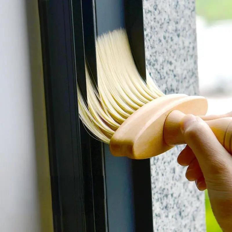 Wooden Window Crevice Cleaning Brush, Multipurpose Mini Dust Cleaning ...