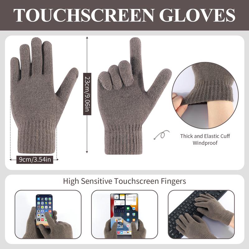 Men’s Winter 3-Piece Wool Knit Set - Beanie, Scarf & Gloves - TikTok Shop