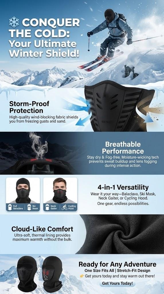 Protection Windproof, Dust-Proof and Breathable Winter Warm Mask ...